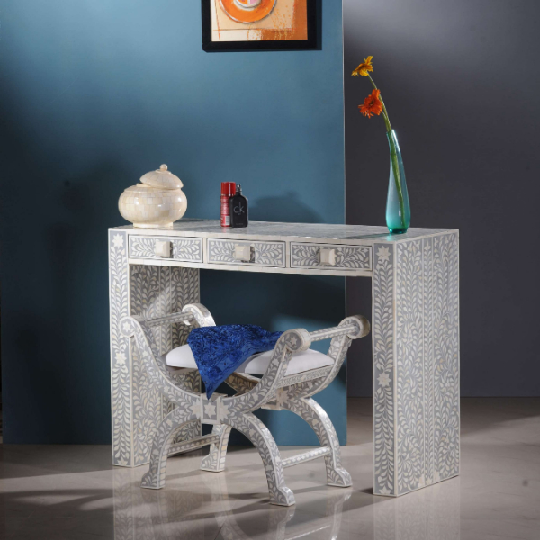 Bone Inlay Desk for your Study Room Decor | BIIF